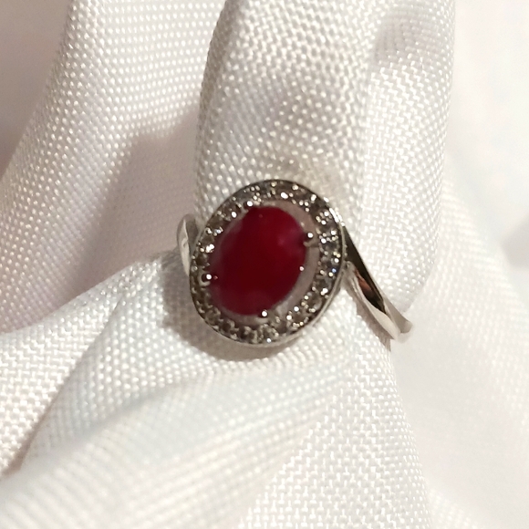 Source Unknown | Jewelry | Shecrown Red Ruby Cz 925 Ring | Poshmark